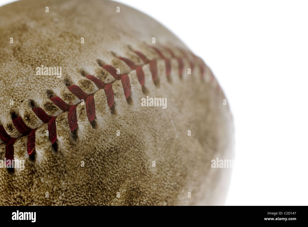 This is a photo of a used baseball on white background Stock Photo - Alamy