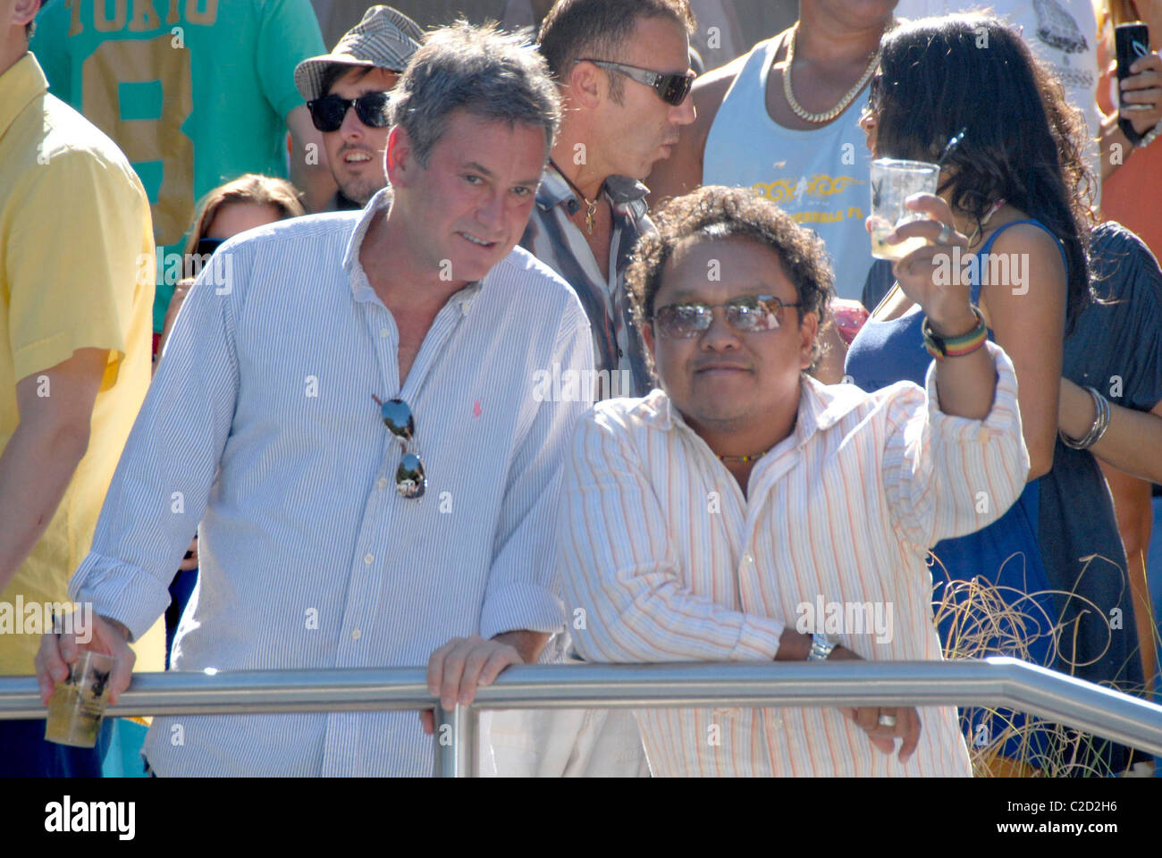 Dennis Ferrando and guest Playboy Party at W Hotel Hamptons Hideaway ...