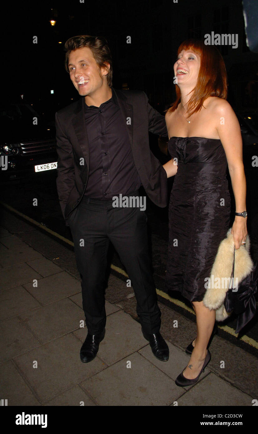 Mark Owen and Emma Ferguson leaving the Black Screen Party at the ...