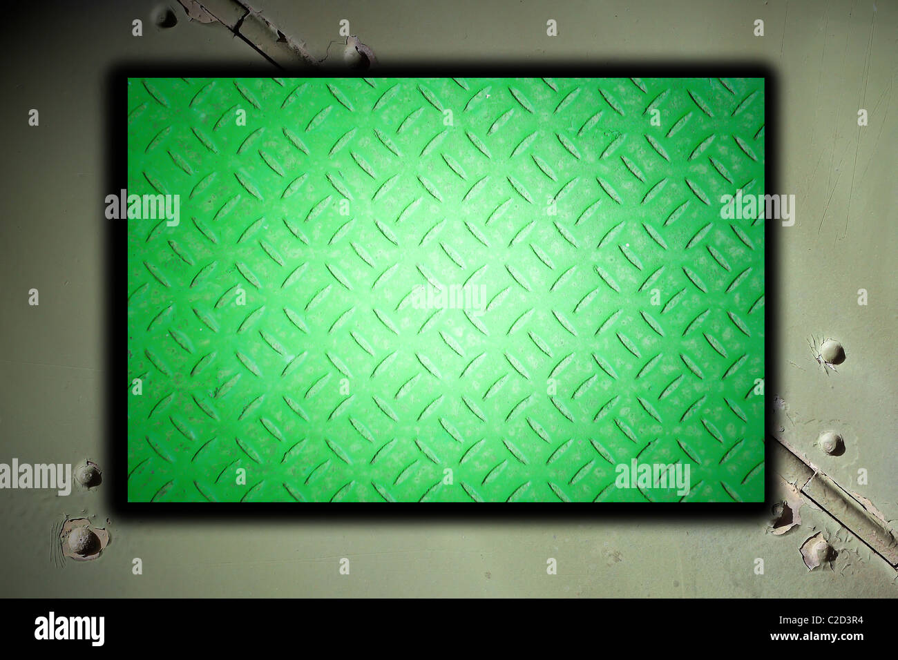 green metal plate steel background Stock Photo - Alamy