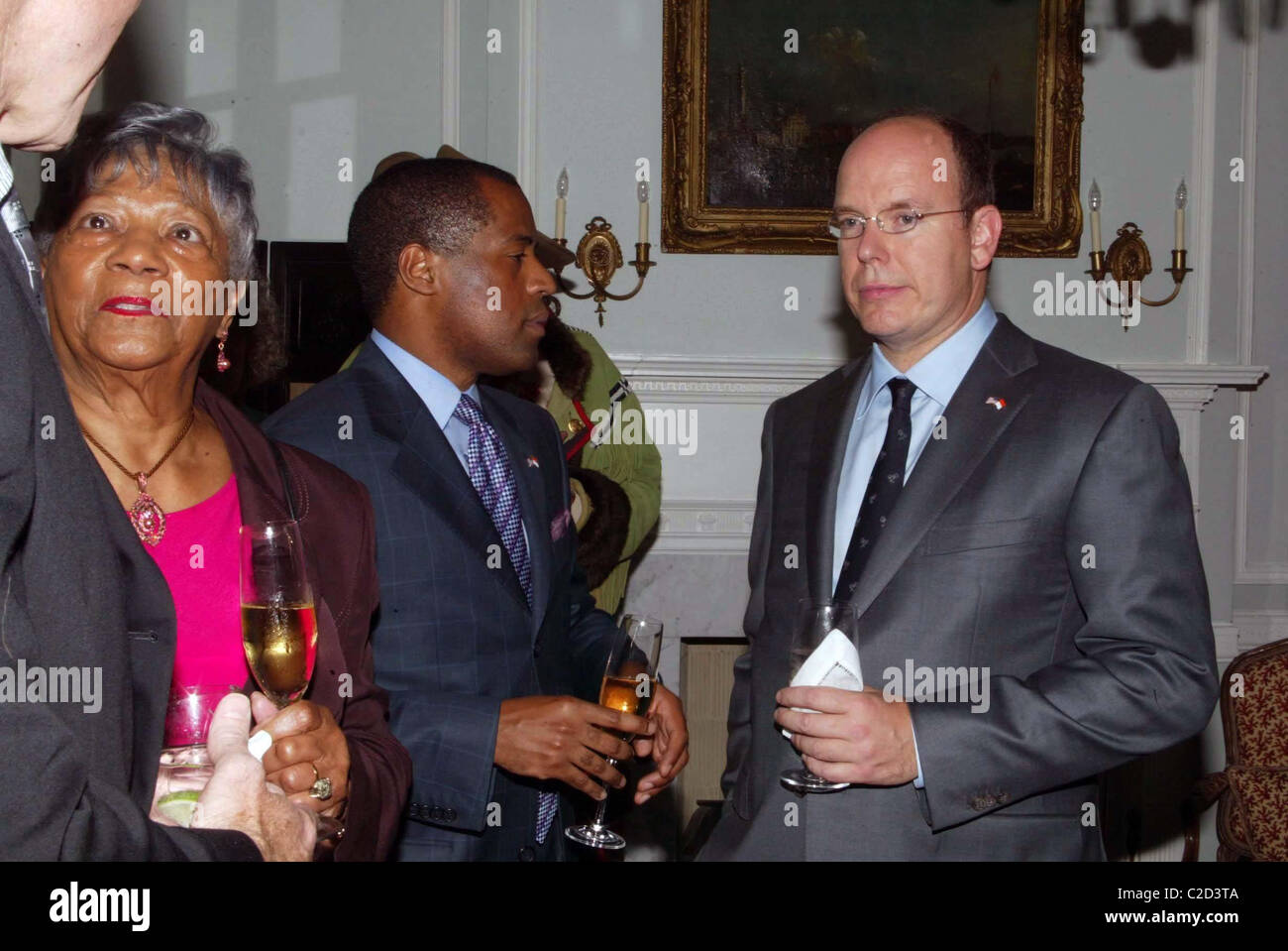 Prince Albert of Monaco and guest The Embassy of Monaco welcomed Prince ...