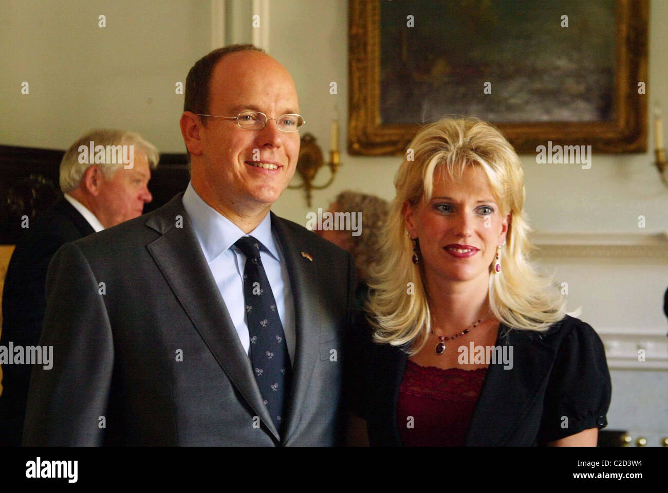 Prince Albert of Monaco and guest The Embassy of Monaco welcomed Prince ...