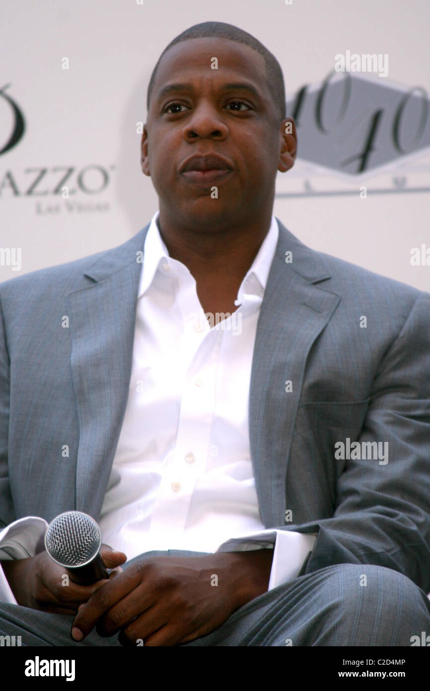 Jay-Z (aka Shawn Corey Carter ) in a press conference, where he ...