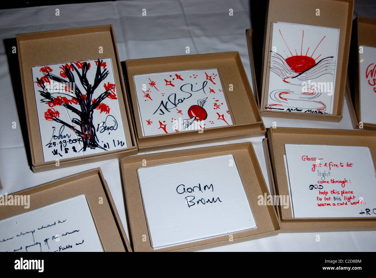 Bill Bryson shows off his collection of glass panes that are ...