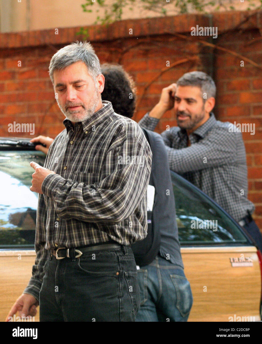 George Clooney on the set of his new film 'Burn After Reading' New York City, USA - 03.10.07 ...