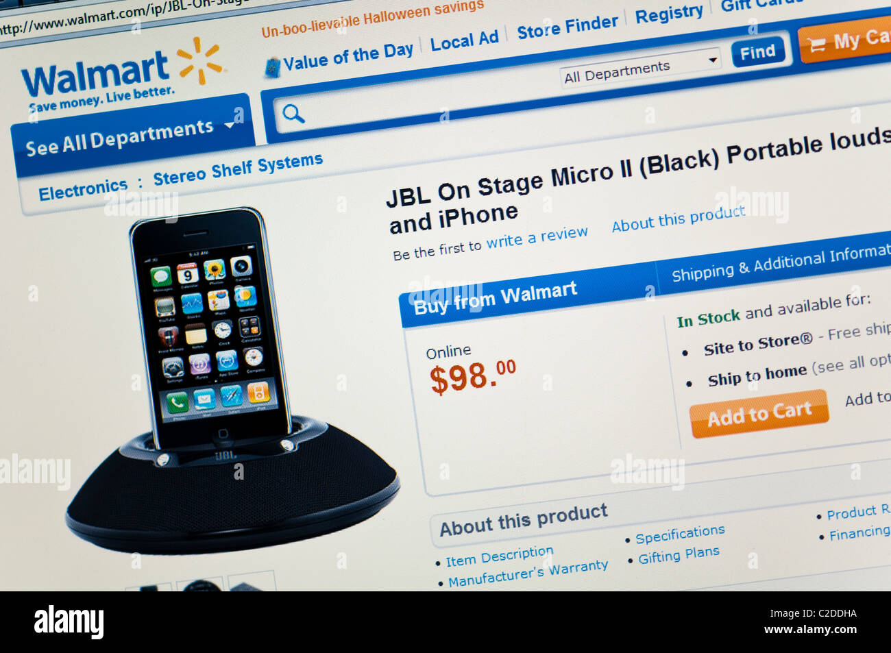 Walmart website screenshot Stock Photo - Alamy