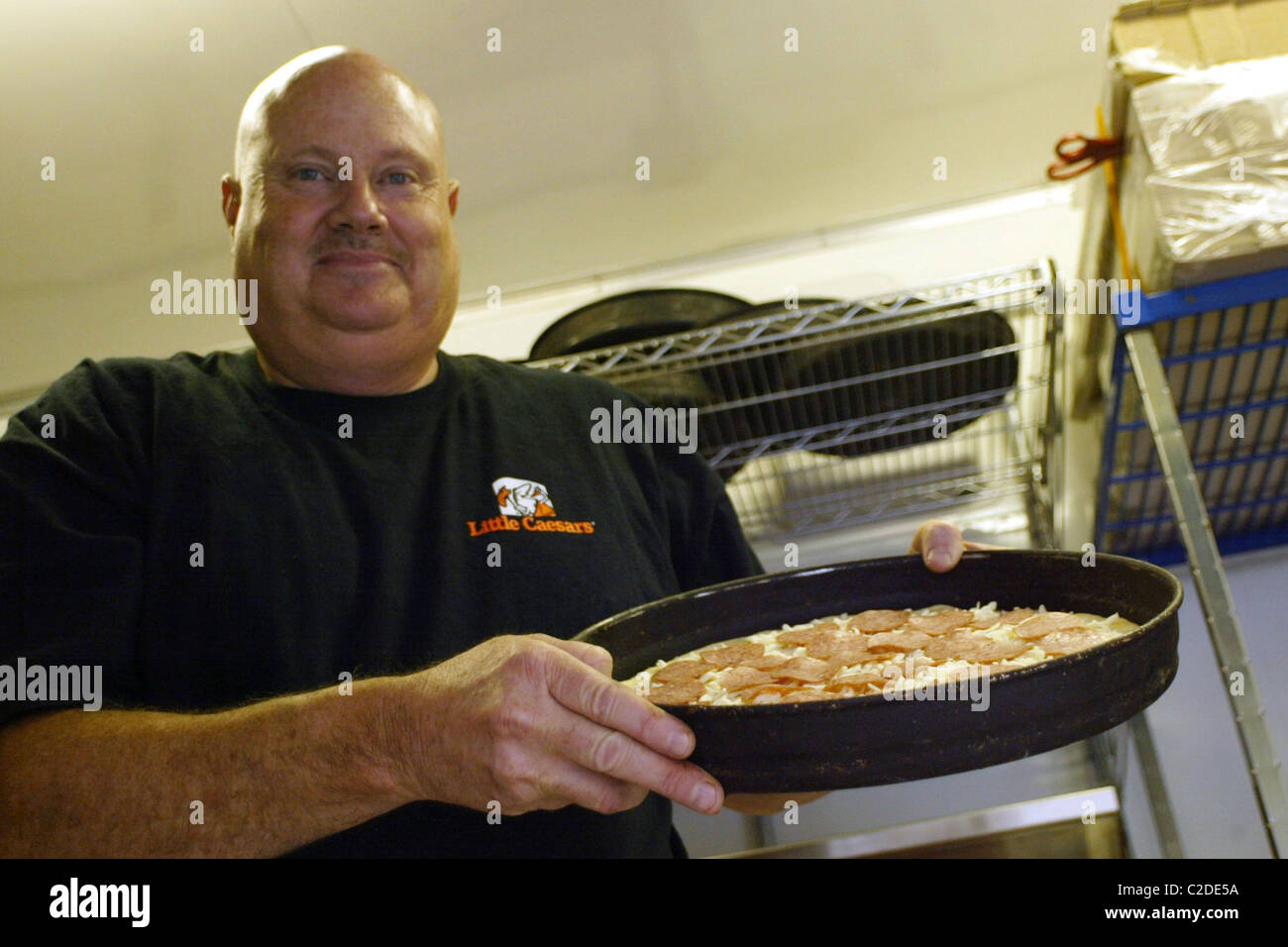 One of Little Caesars' Love Kitchen parked outside the US Department of ...