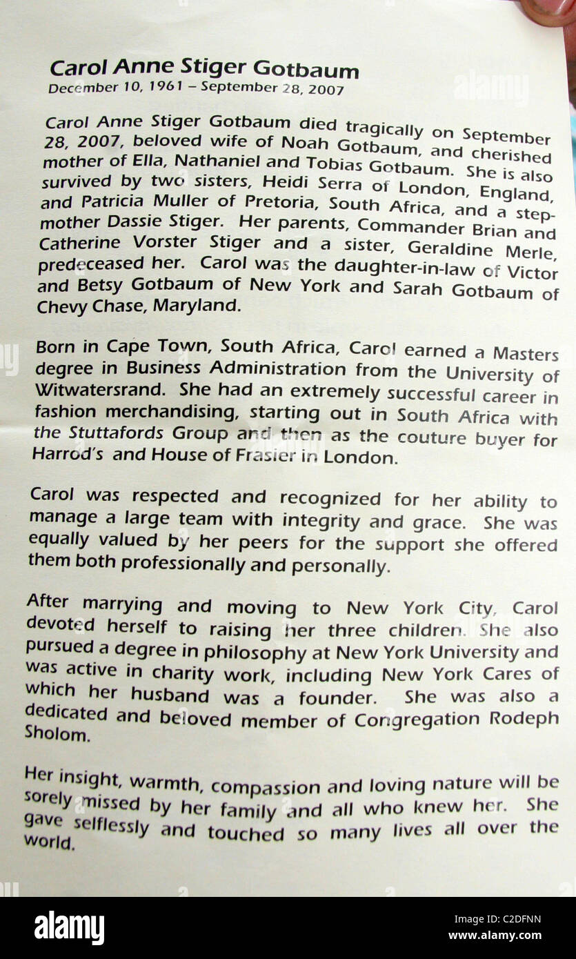 Carol Anne Gotbaum died in an Arizona Airport enroute to an alcohol ...