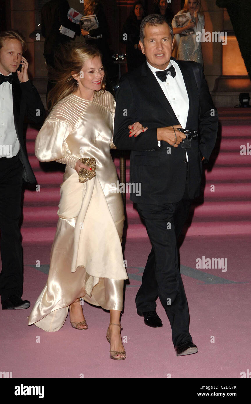 Kate Moss and Mario Testino 'The Golden Age of Couture' Gala held at ...