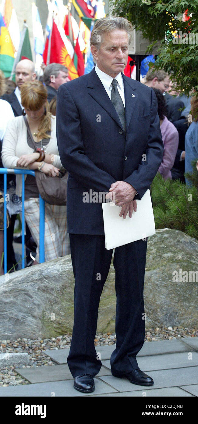 Michael Douglas The Peace Bell Ceremony on the International Day of ...
