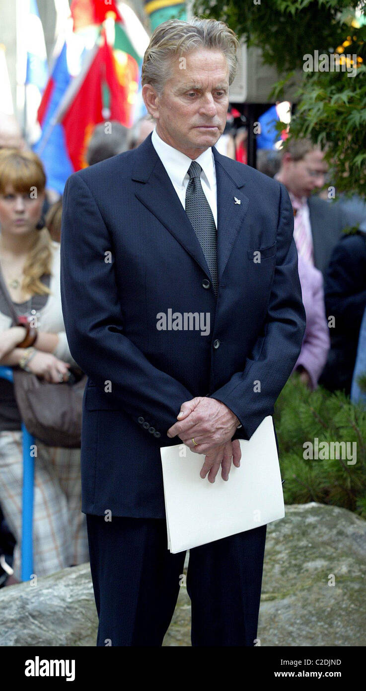 Michael Douglas The Peace Bell Ceremony on the International Day of ...