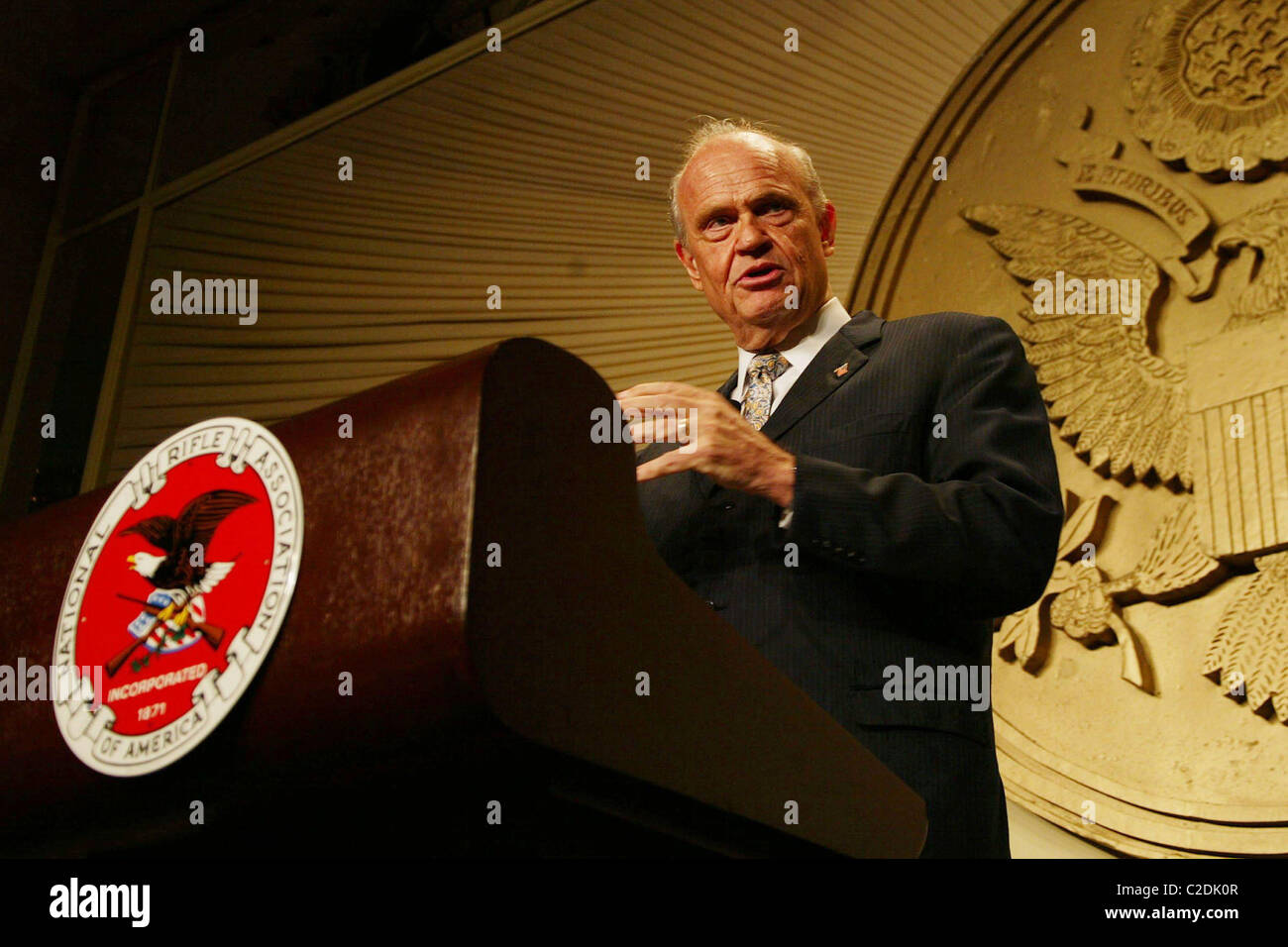 Fred Thompson (formerly from Law & Order) speaks at the National Rifle ...