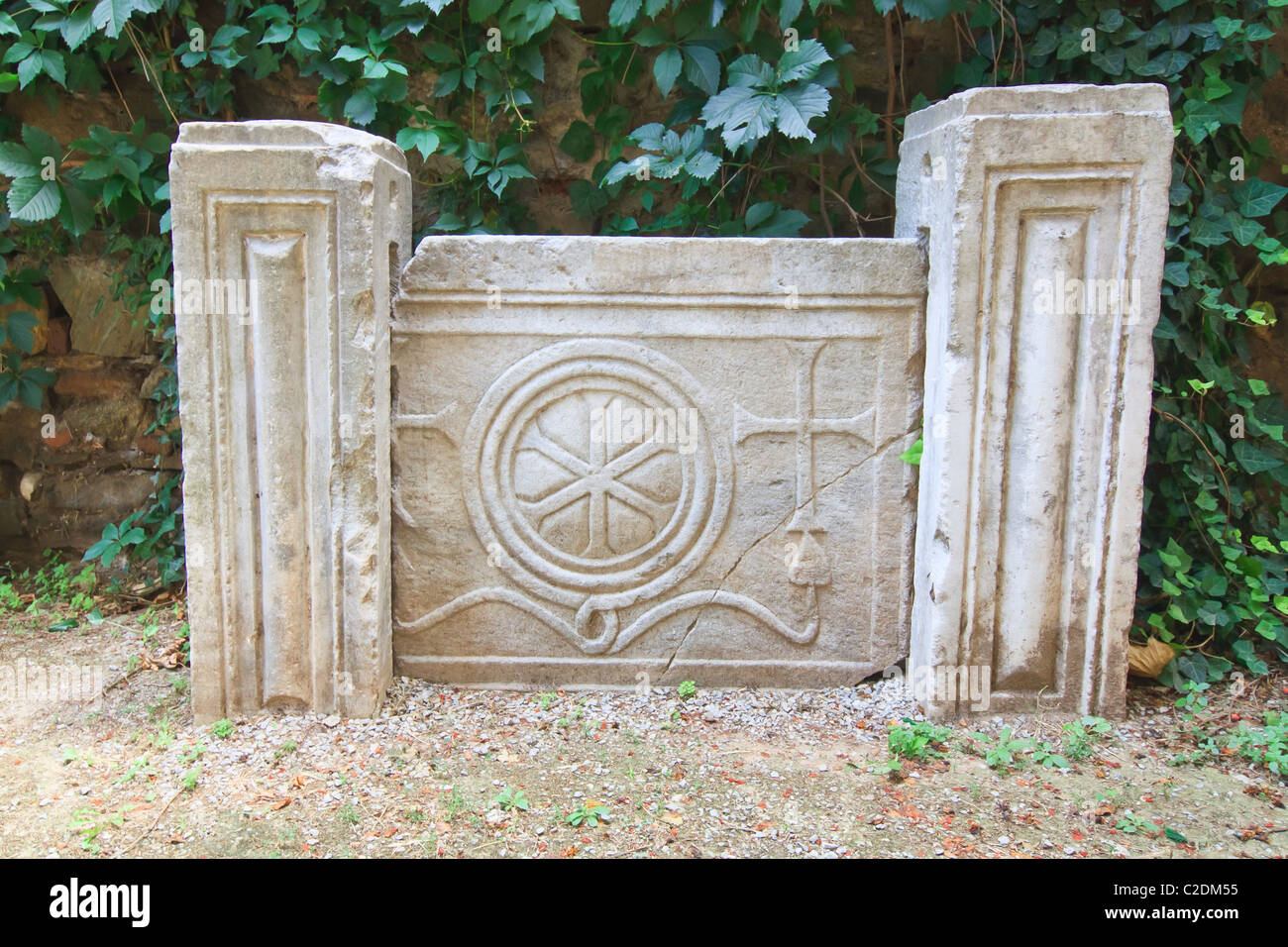 Stone tablet outside Rotonda in Salonica Stock Photo - Alamy