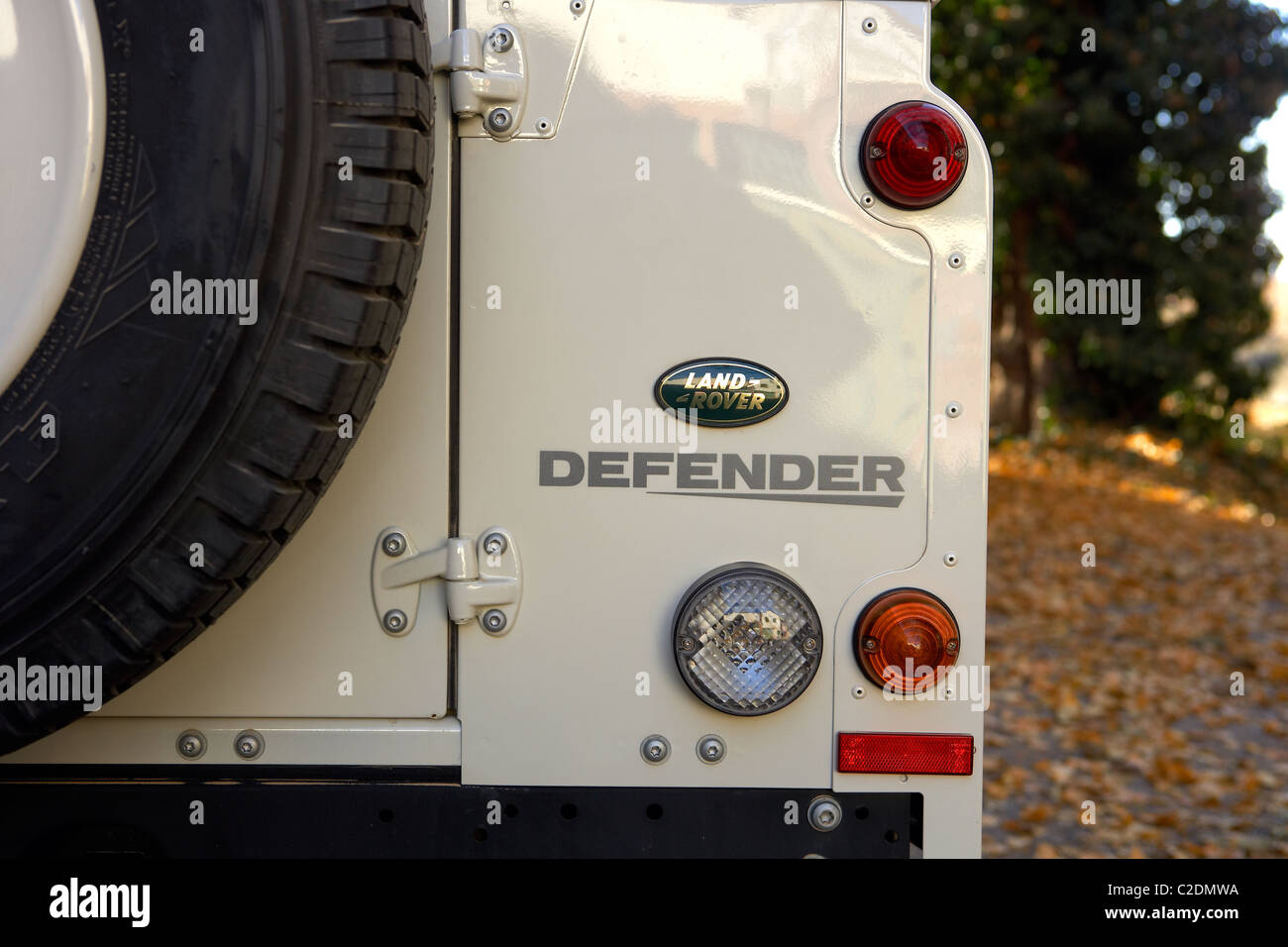 Car. Land Rover Defender. LLeida, Spain Stock Photo - Alamy