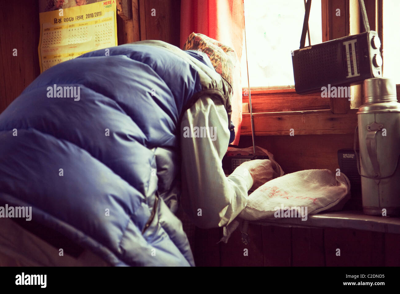 Old man tuning radio hi-res stock photography and images - Alamy