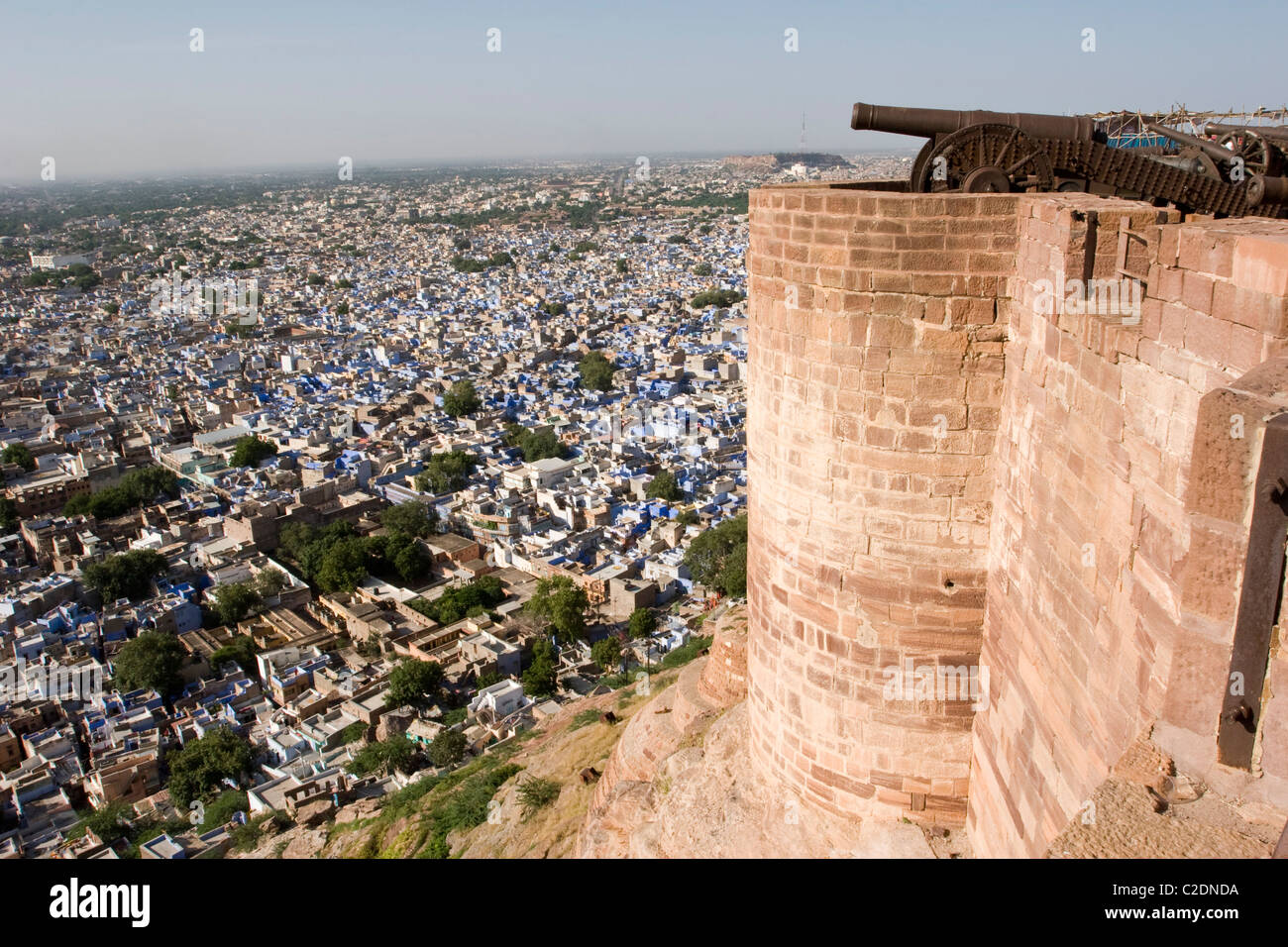 The Blue City, Jodhpur, seen from the 15th century Mehrangarh Fort ...