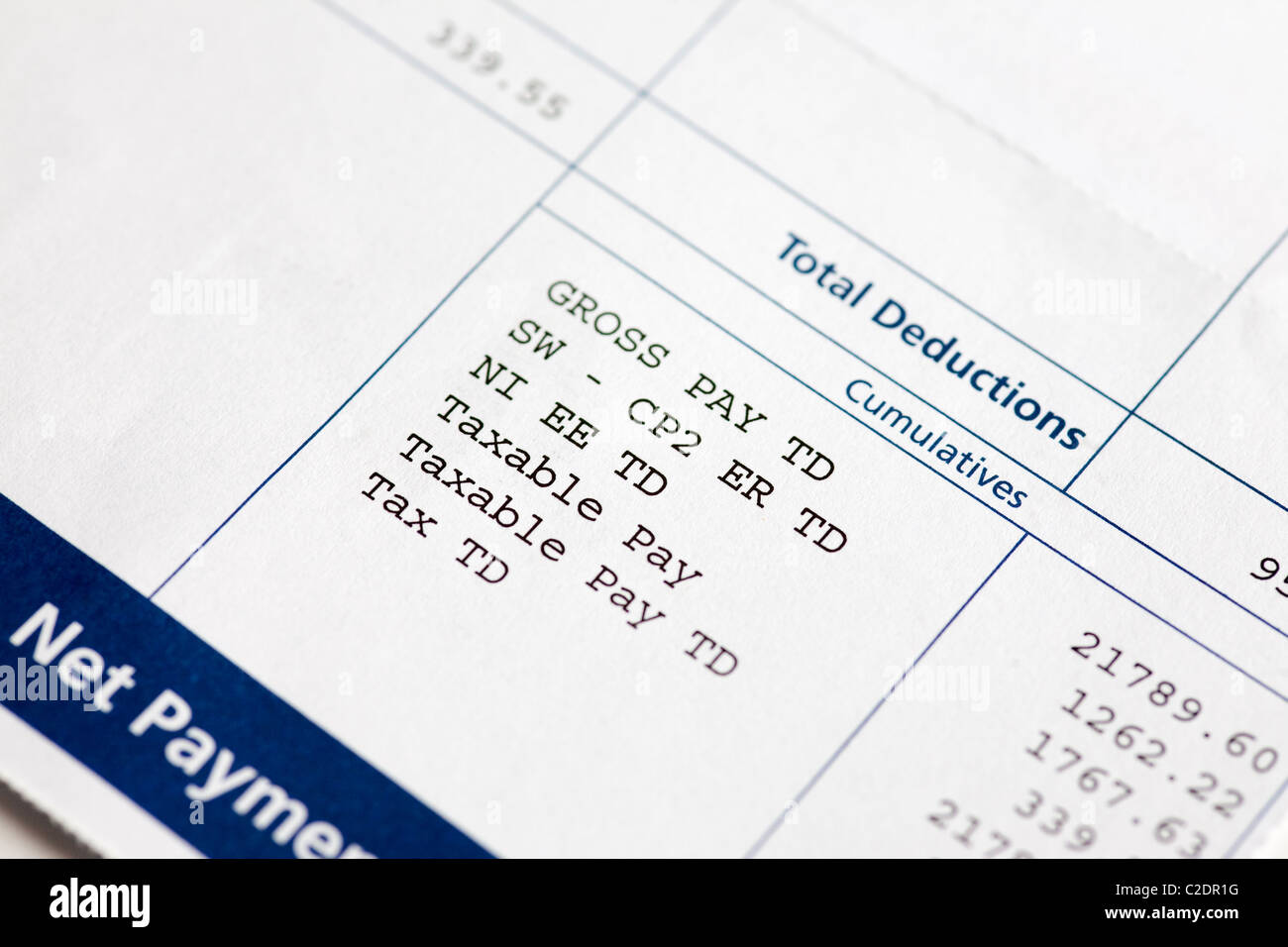 Wage slip hi-res stock photography and images - Alamy