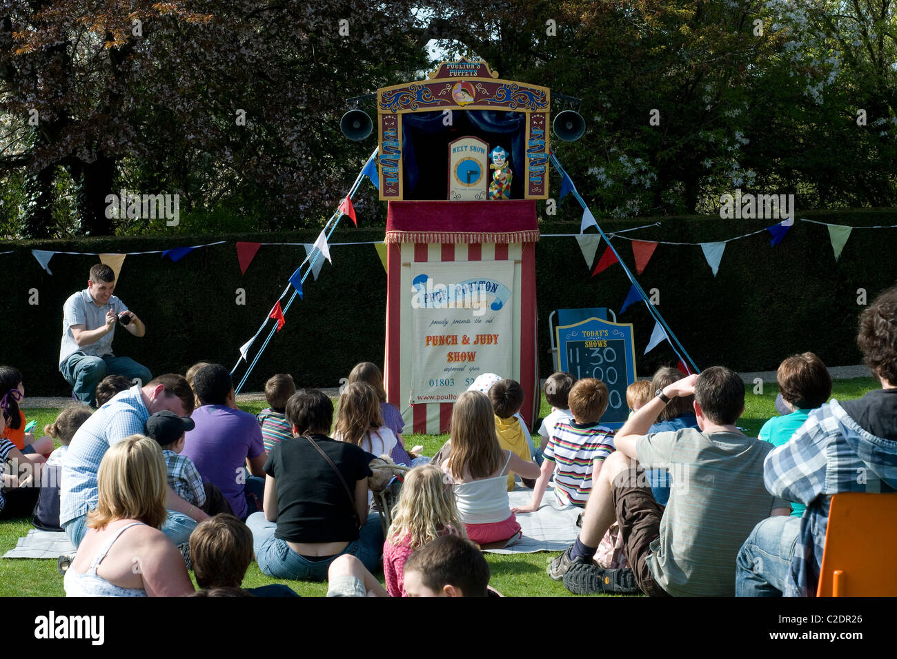 Traditional english punch and judy act performing english hi-res stock ...