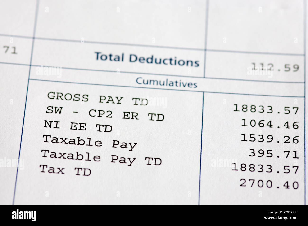 Wage Slip High Resolution Stock Photography and Images - Alamy