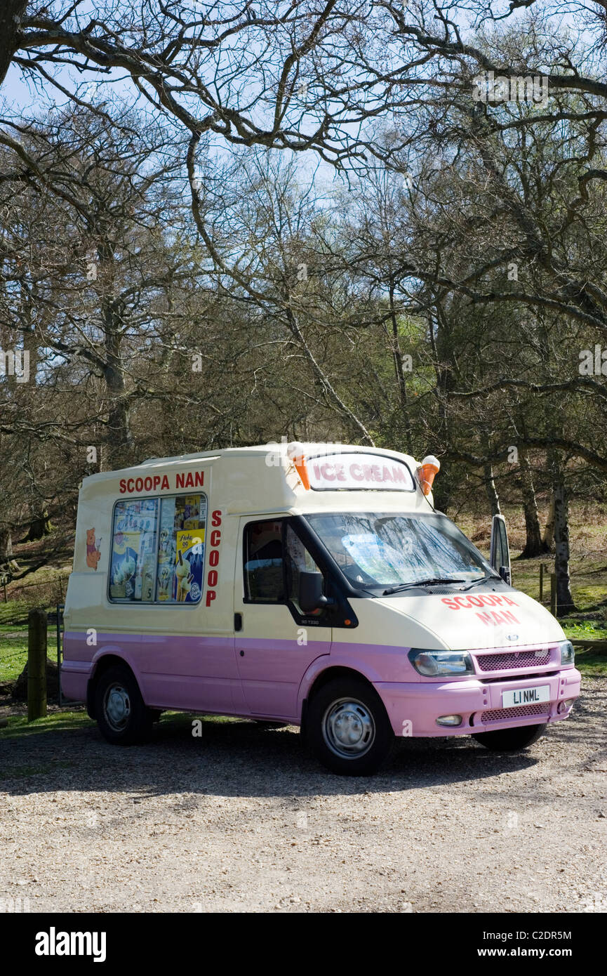 ice cream van new forest Stock Photo - Alamy