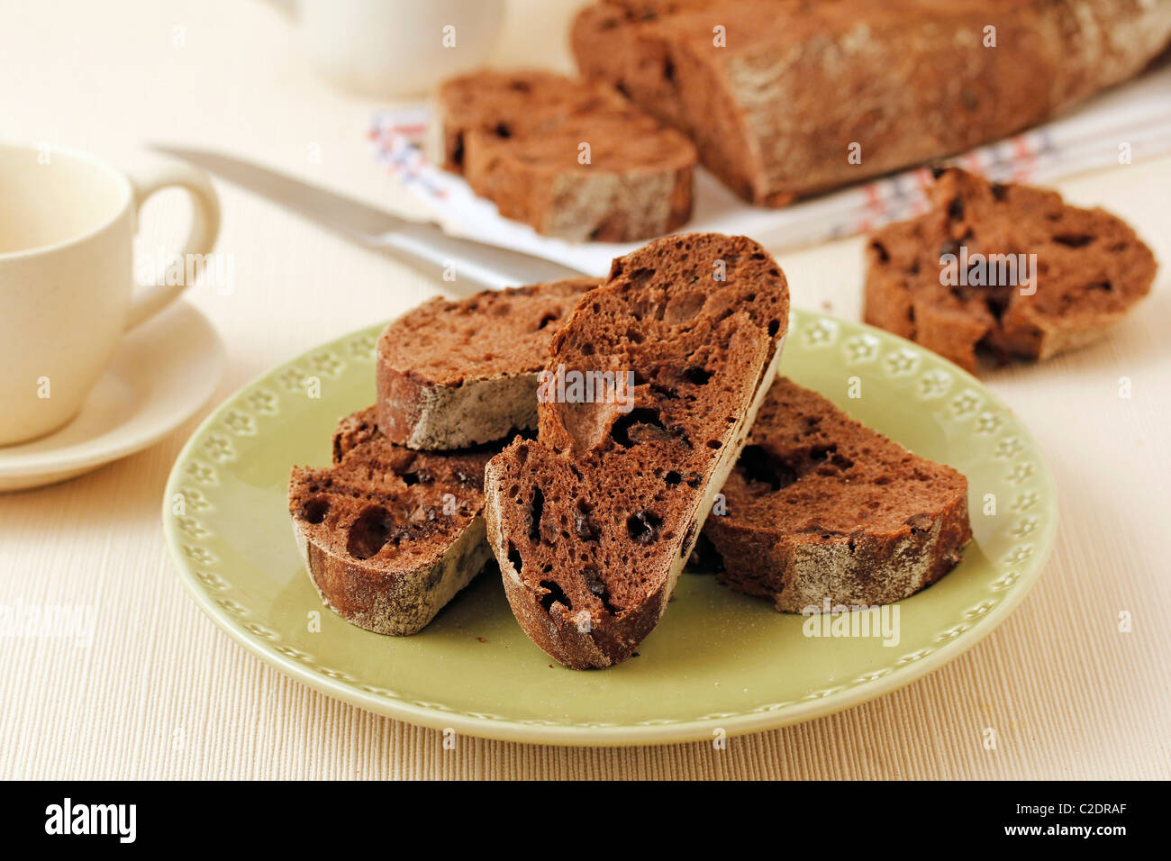Chocolate bread. Recipe available Stock Photo - Alamy