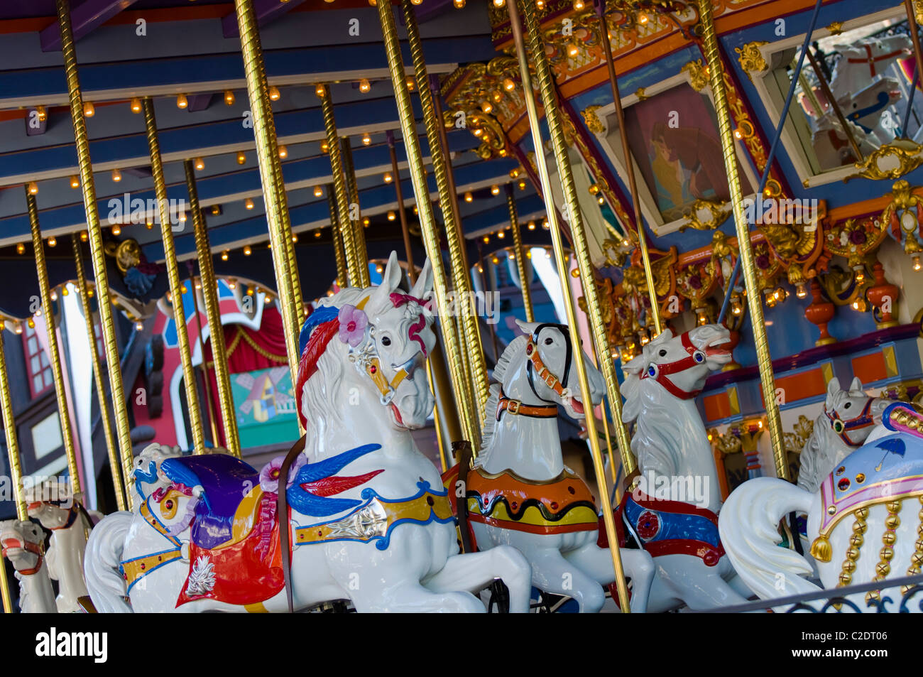 Carousel at Disneyland Amusement Park in California USA Stock Photo - Alamy