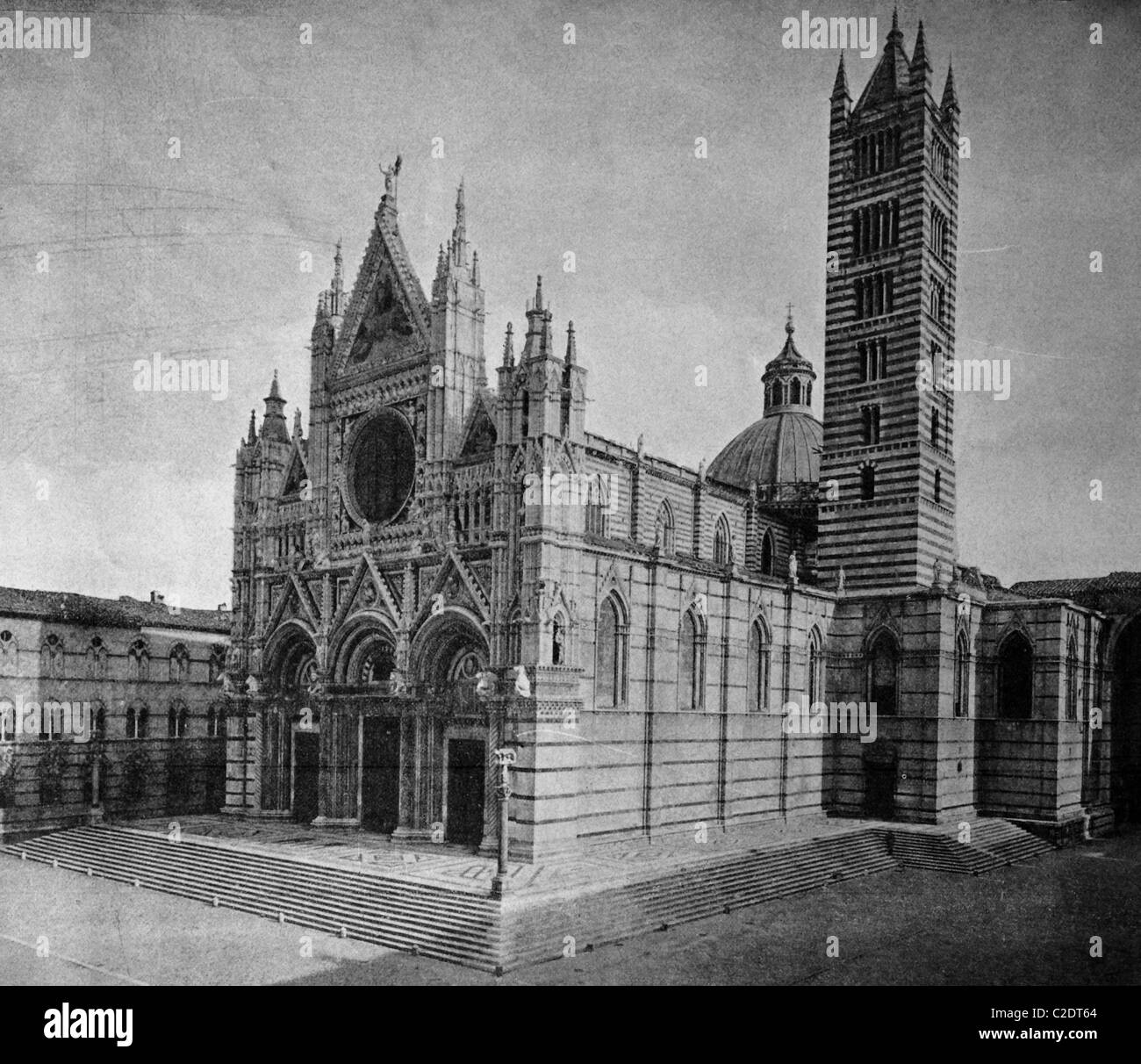 One of the first autotype prints, Cathedral of Siena, historic ...