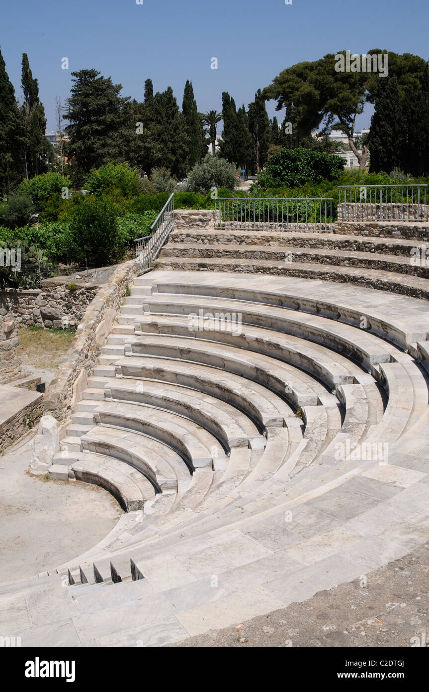The Roman Odeum in Kos Town Island of Kos Greece Stock Photo - Alamy