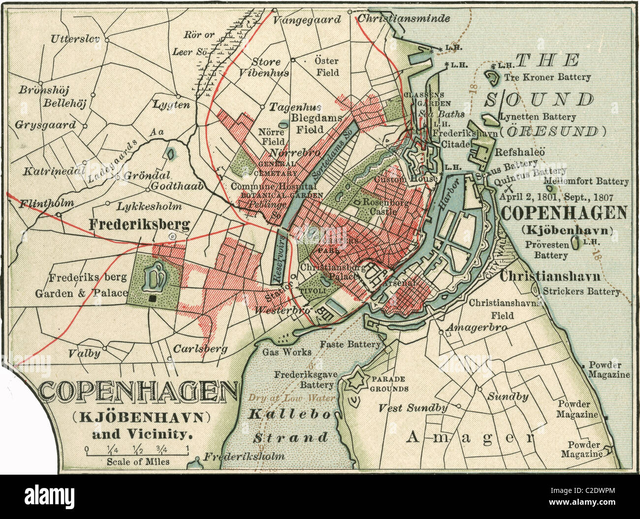 Copenhagen map hi-res stock photography and images - Alamy