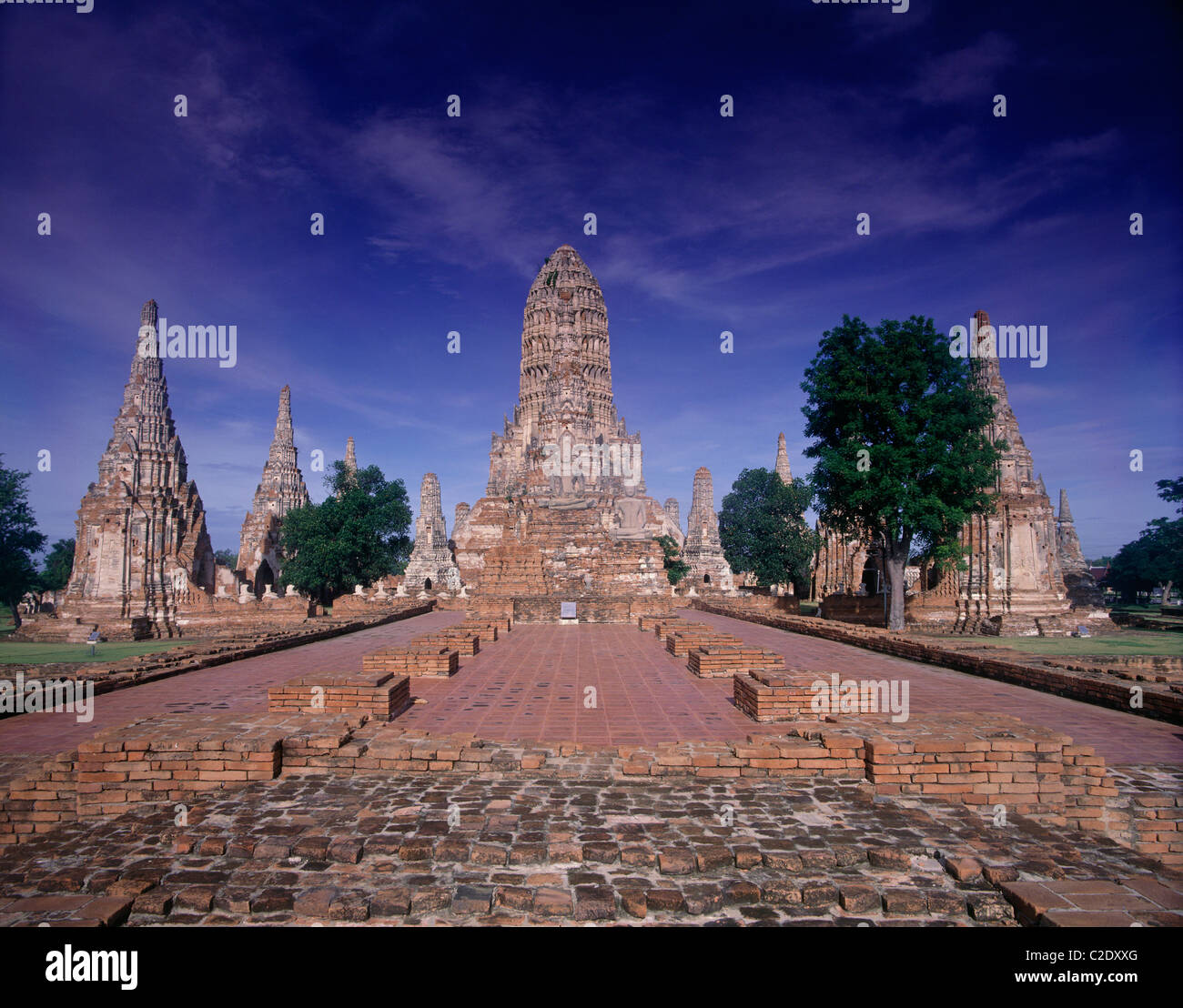Temple complex of wat yai chai mongkol hi-res stock photography and ...