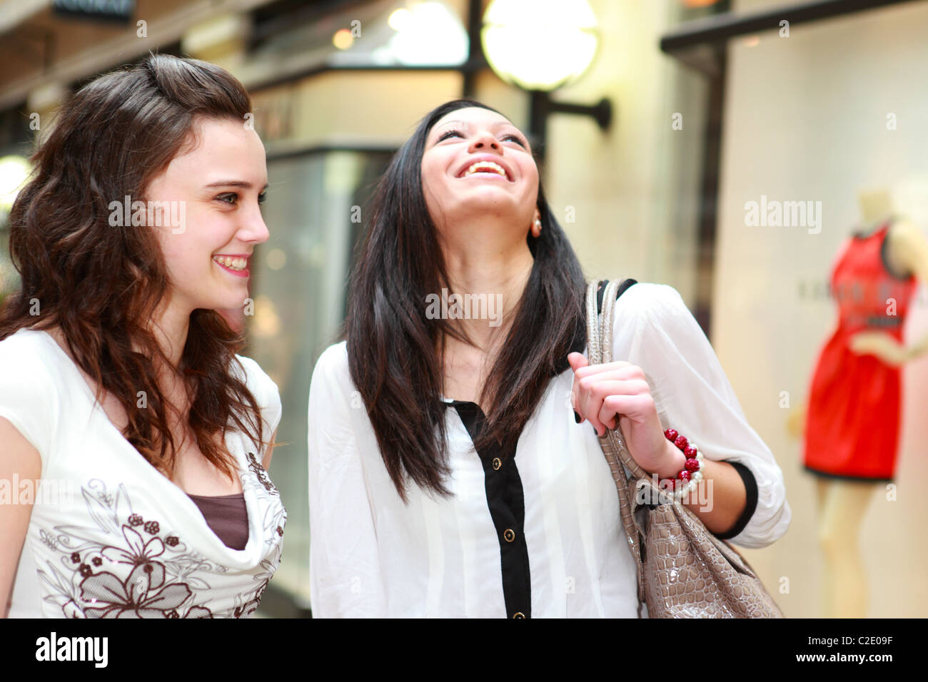 Girls Shopping Trip Stock Photo - Alamy
