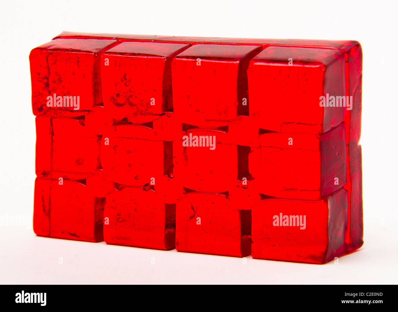 red raspberry jelly cubes Stock Photo - Alamy