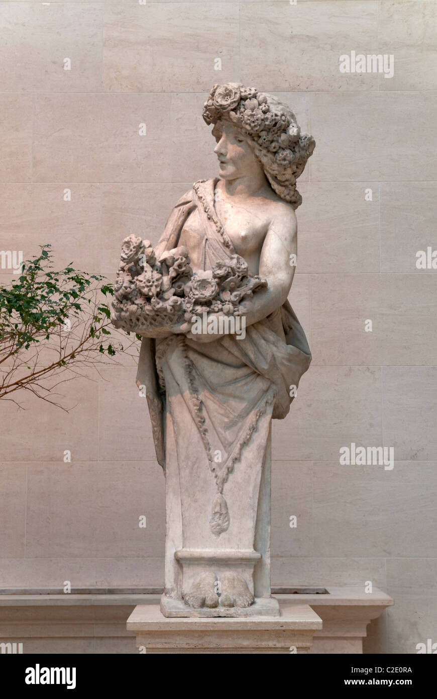 Terms: Figures of Flora and Priapus, 1616, by Pietro Bernini Stock ...