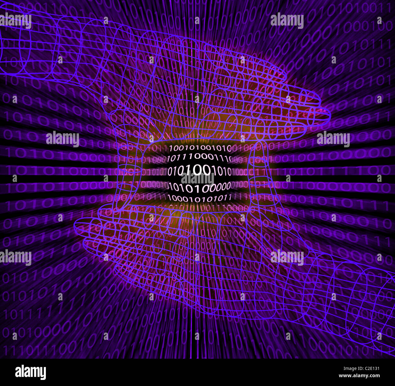 grid hands framing cropping binary data Stock Photo - Alamy
