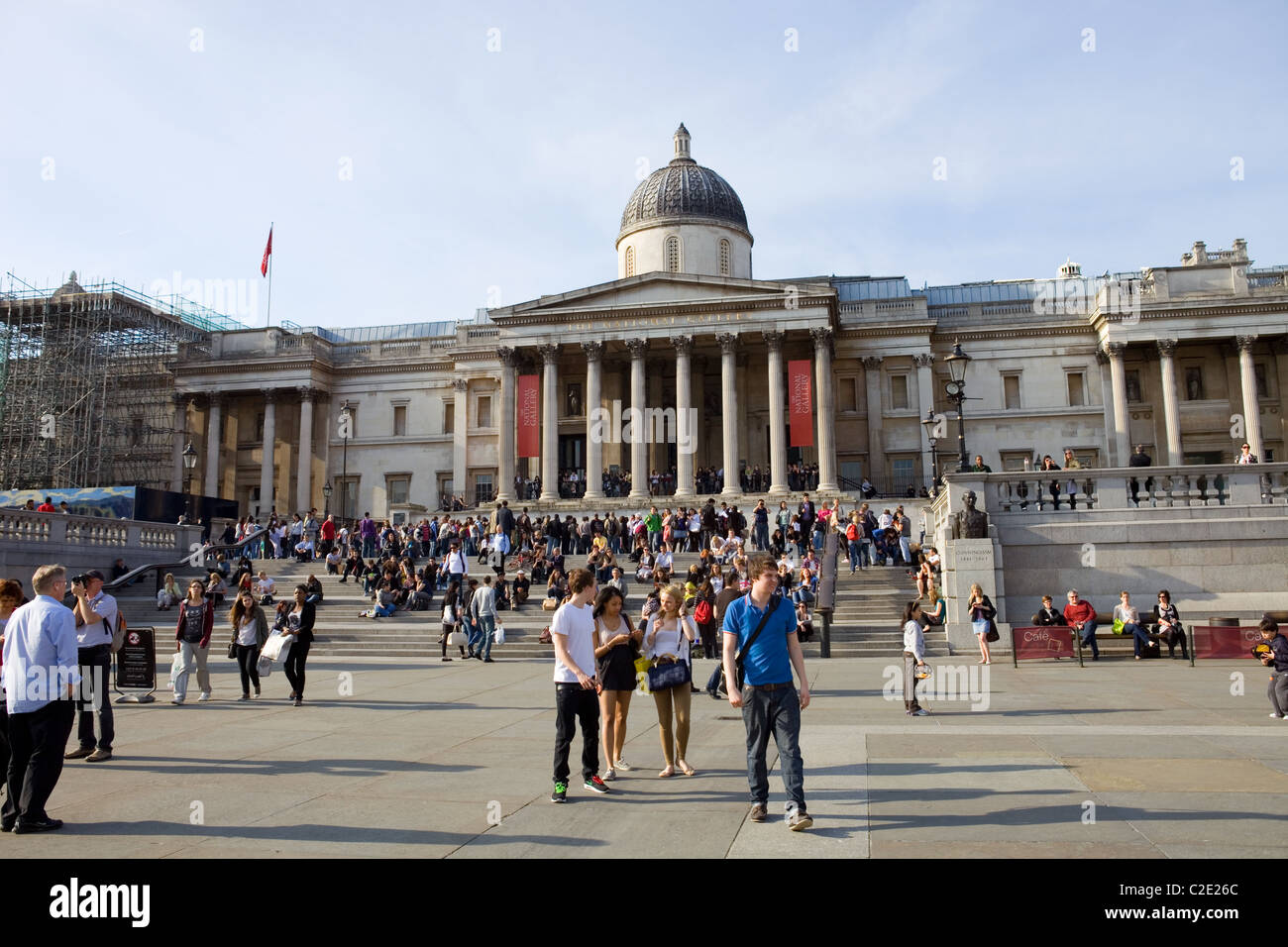 People visit the National Gallery.The Gallery houses on Trafalgar Square Stock Photo - Alamy
