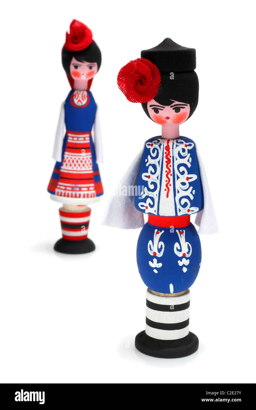 Bulgarian wooden traditional toy souvenirs Stock Photo - Alamy