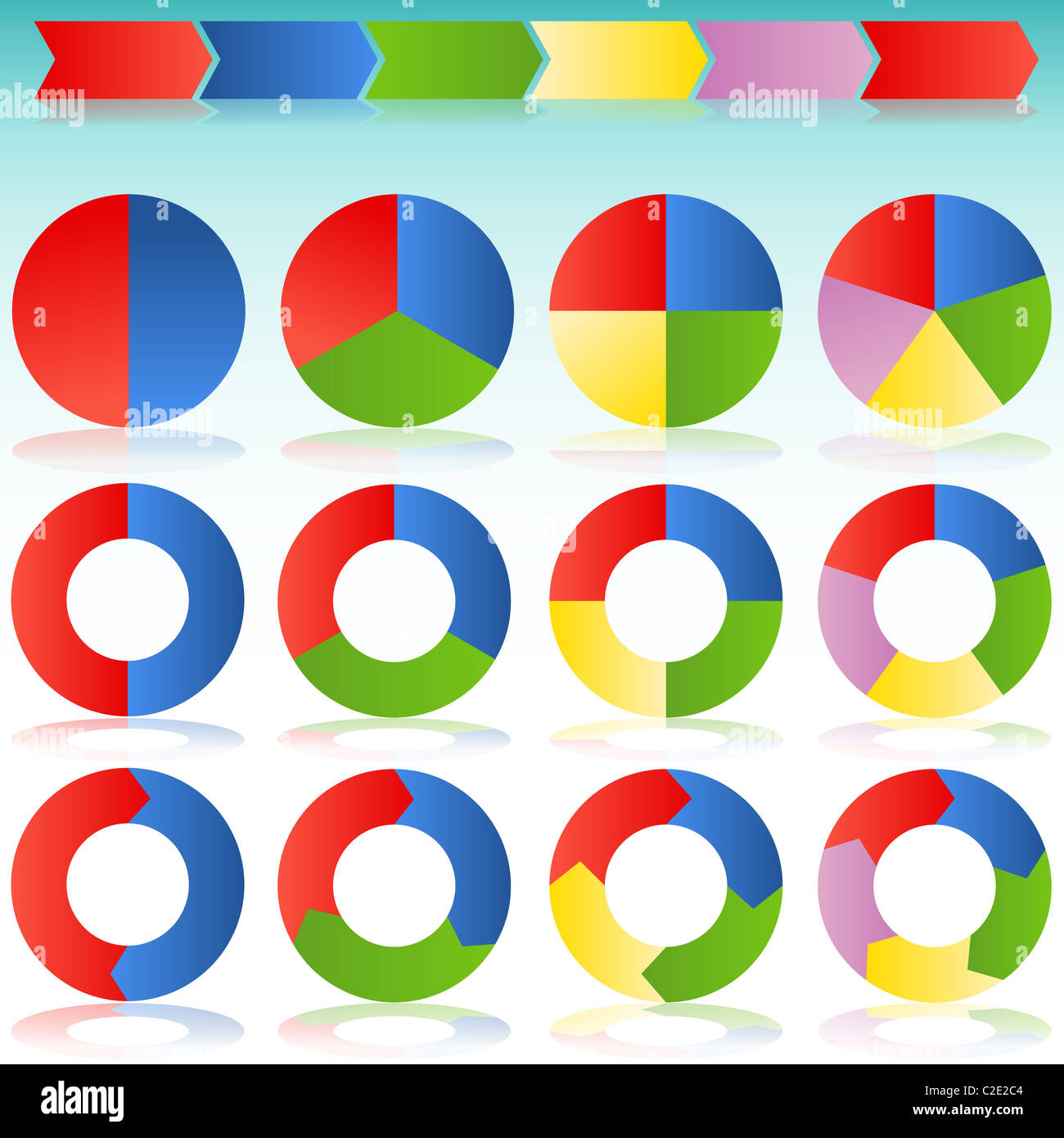An image of a various colorful circle arrows with transparent drop ...