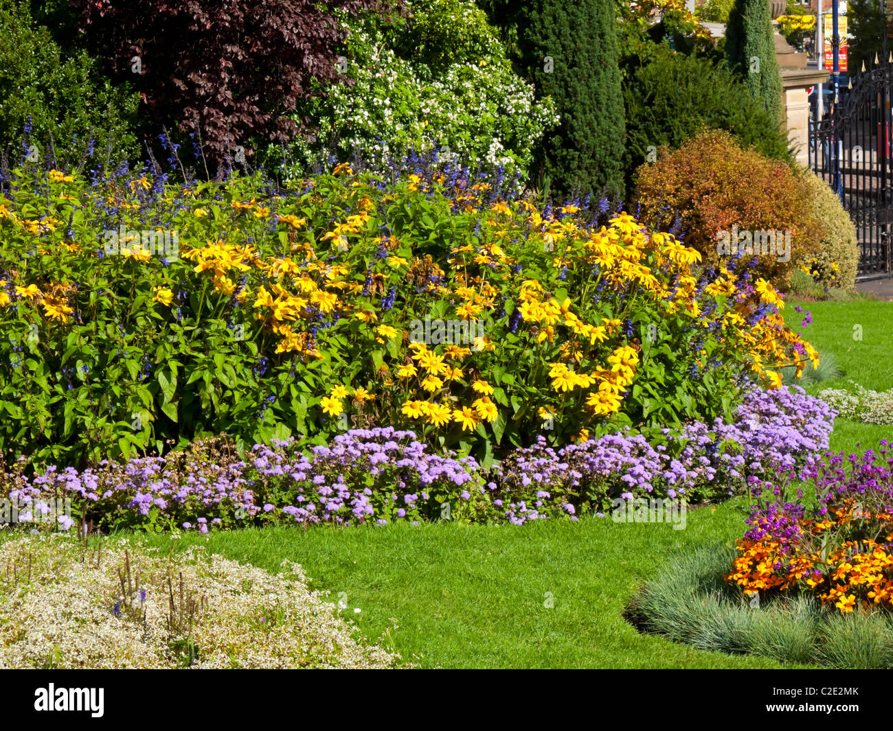 Nottingham Castle gardens in the grounds of the castle in the city ...