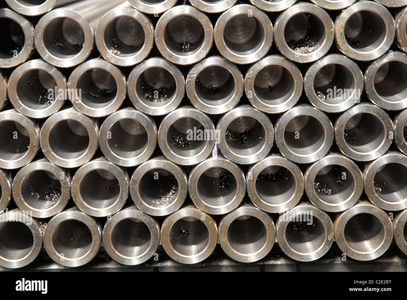 Steel steering system parts awaiting machining and assembly at Pailton ...