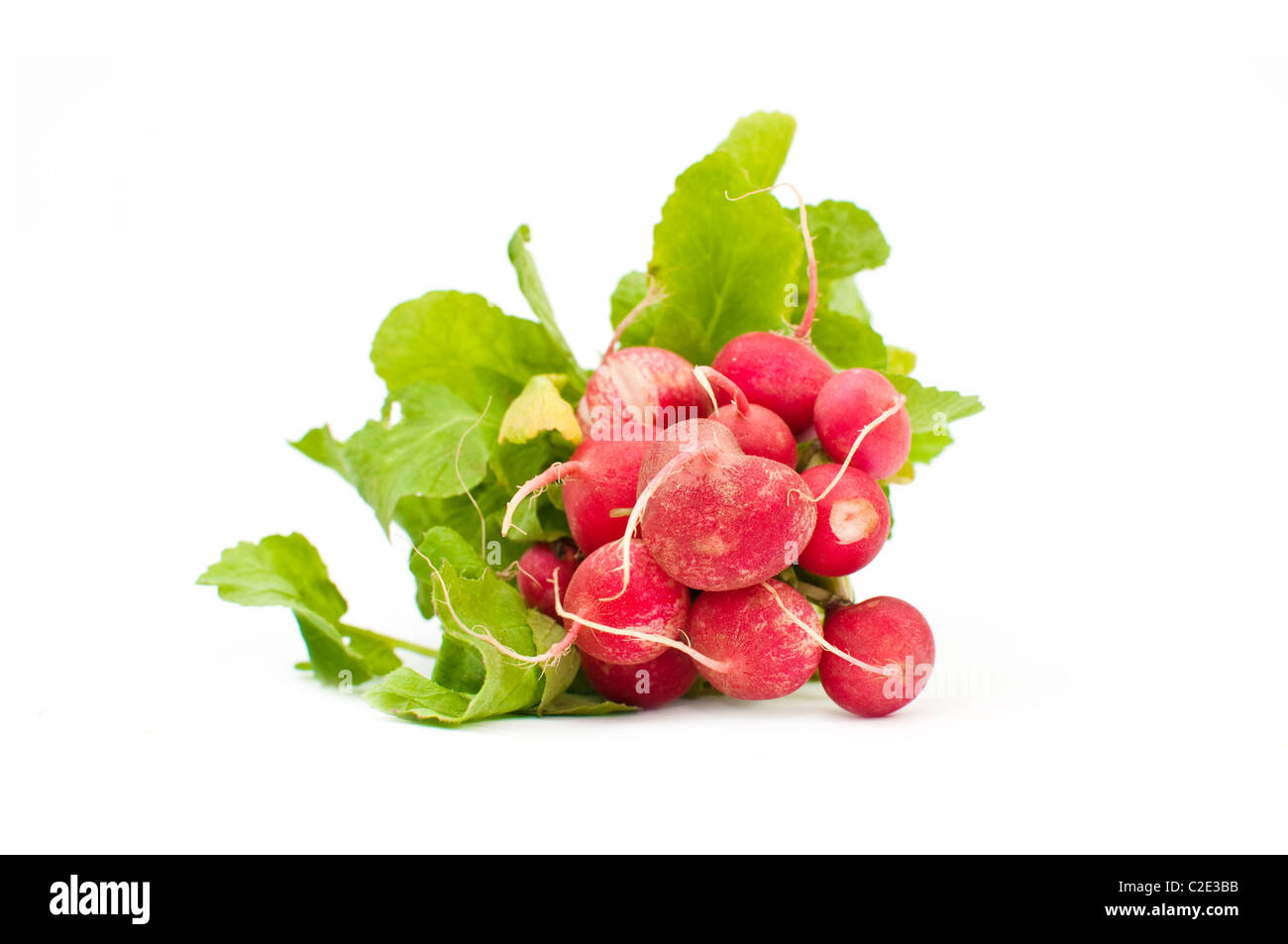 Bunch of radishes, image is taken over a white background Stock Photo ...