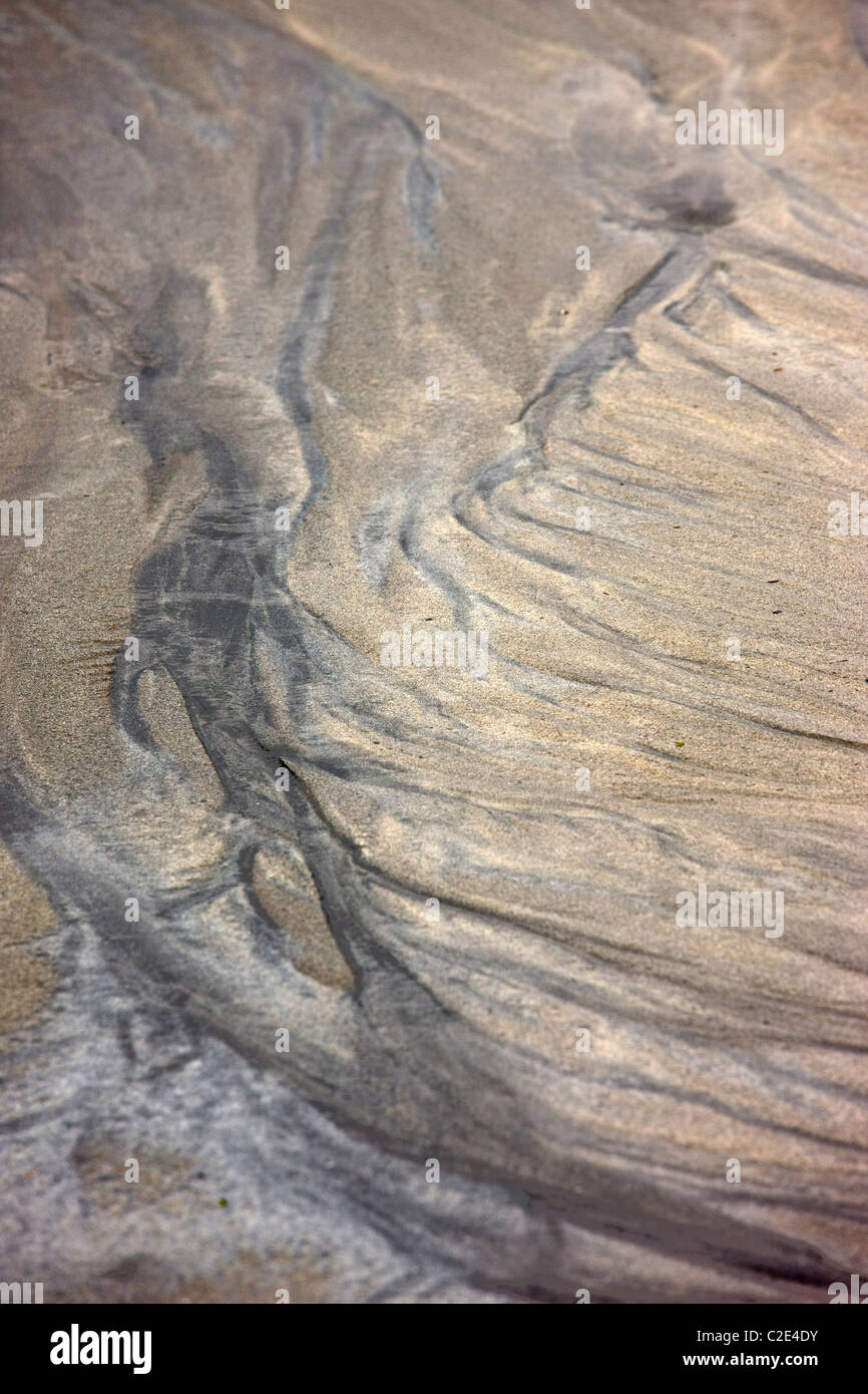 Close-Up Of Rivulets In Sand Stock Photo - Alamy