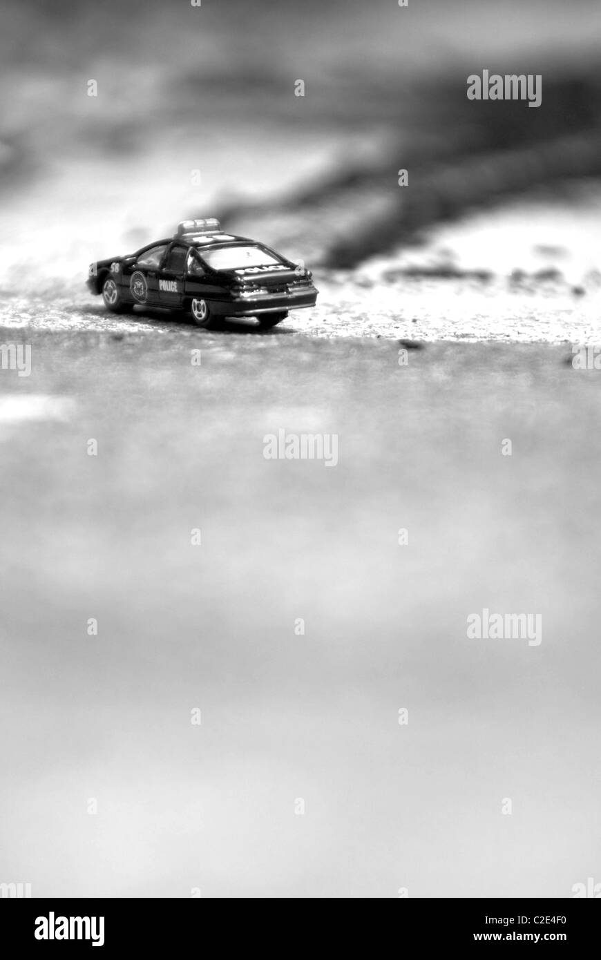Police car on white Black and White Stock Photos & Images - Alamy