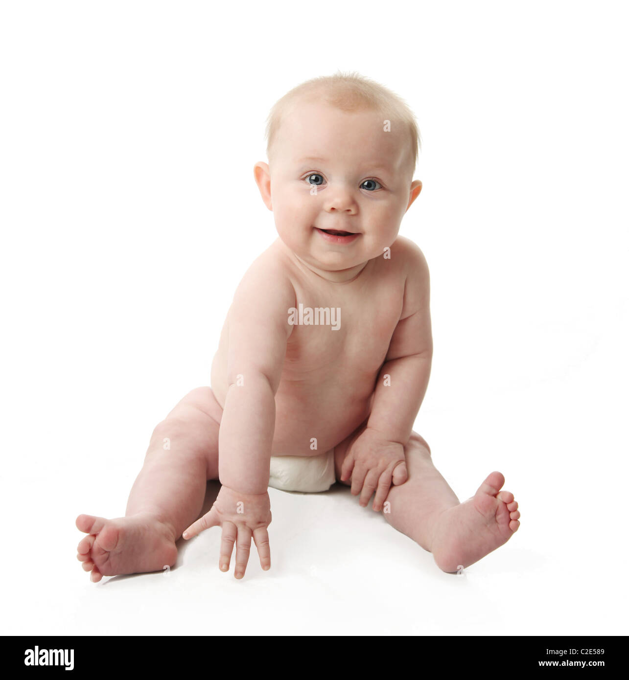 Baby wearing a diaper Cut Out Stock Images & Pictures - Alamy