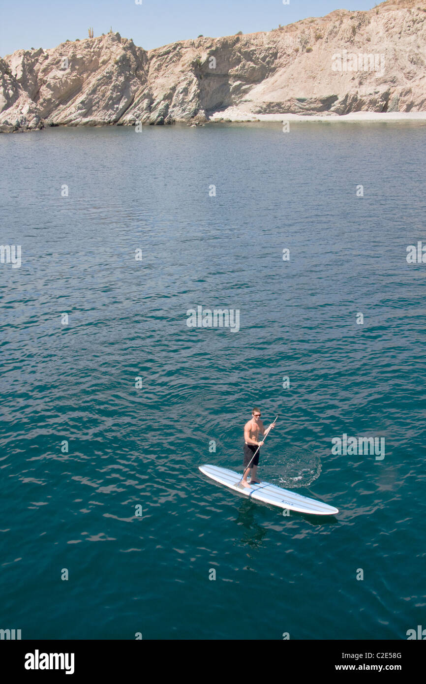 Paddle boarding, Punta Colorado, Sea of Cortez, Baja California, Mexico ...