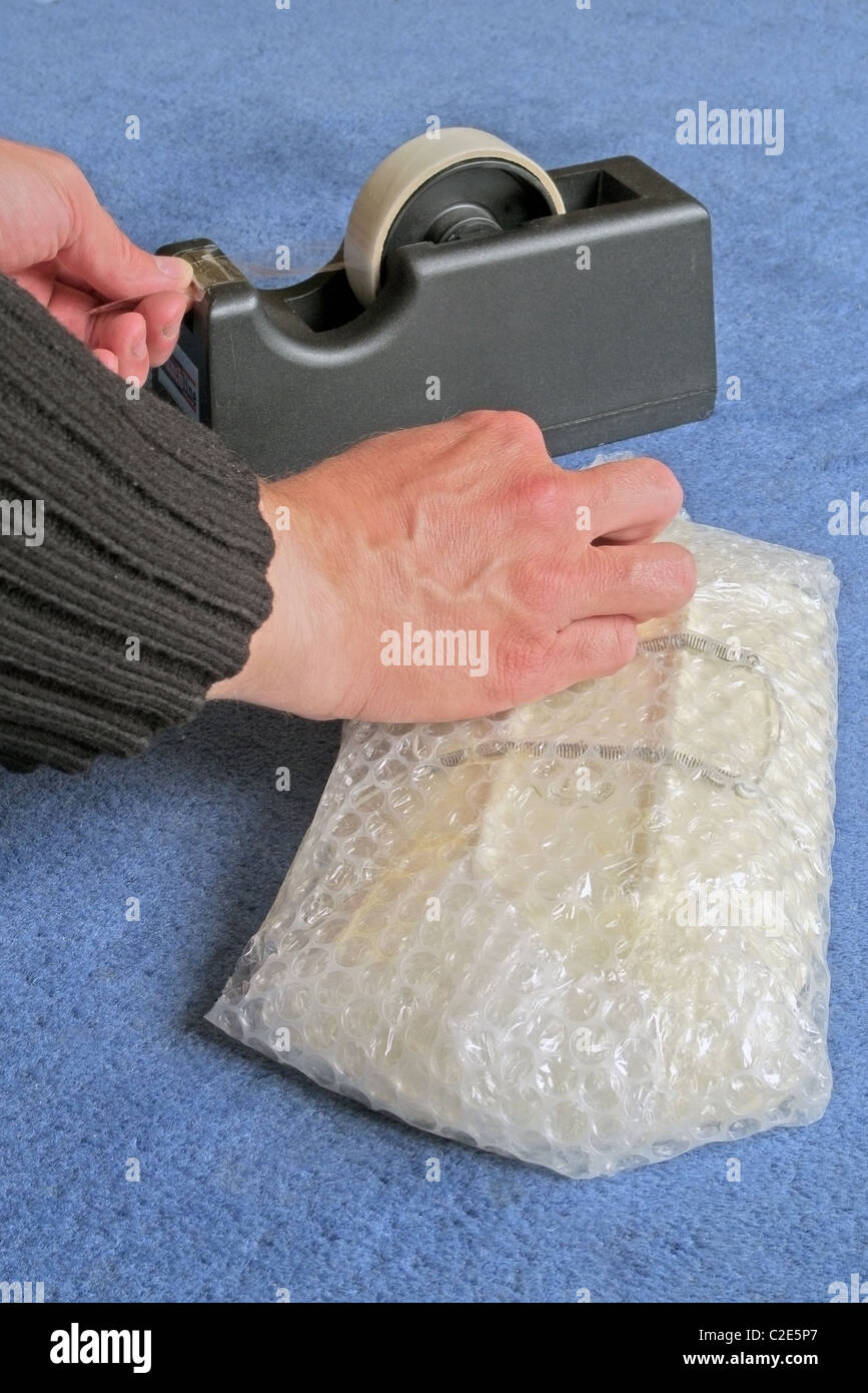 Person wrapped bubble wrap hi-res stock photography and images - Alamy