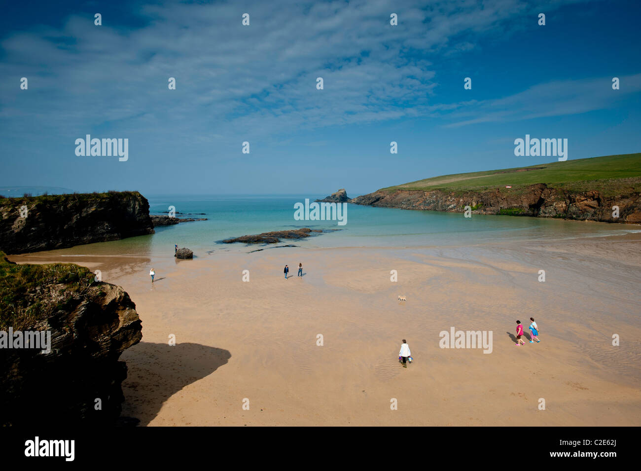 Trevone bay beach hi-res stock photography and images - Alamy