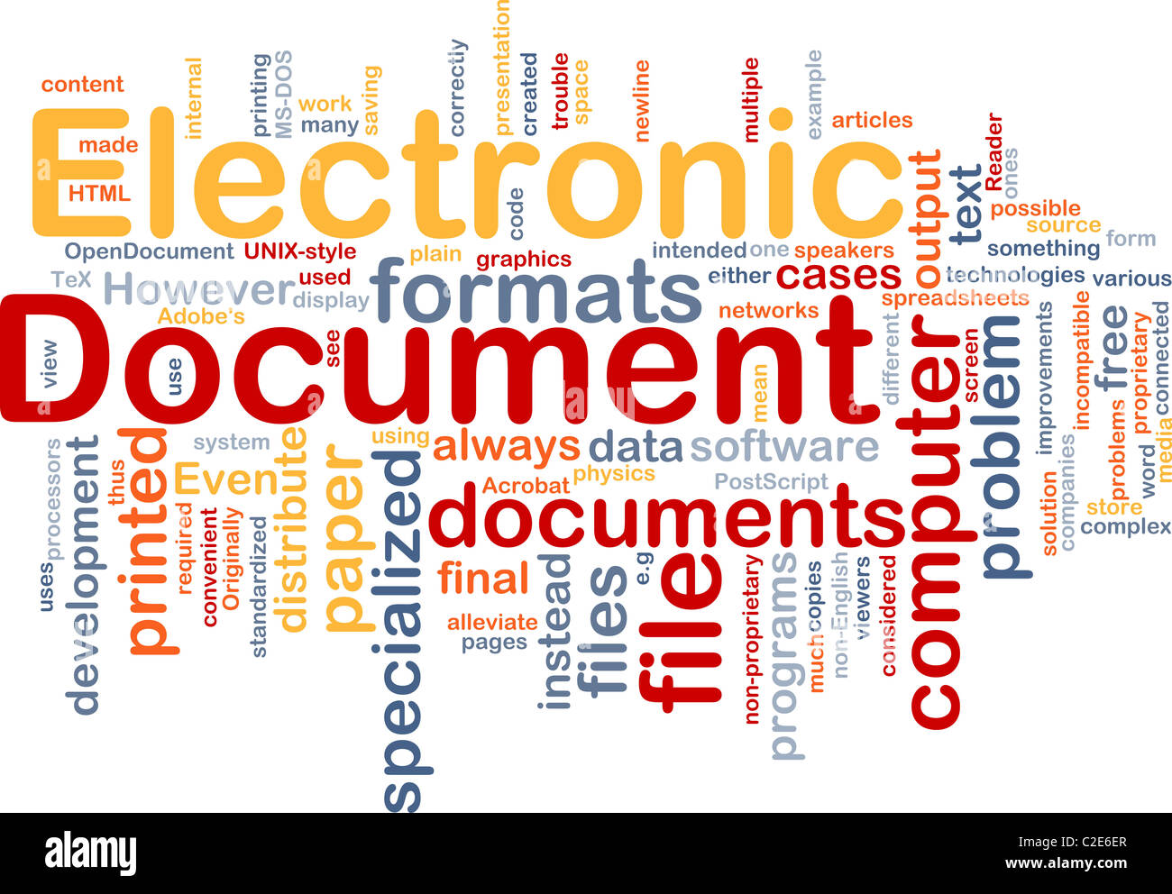 Background concept wordcloud illustration of electronic documents Stock ...