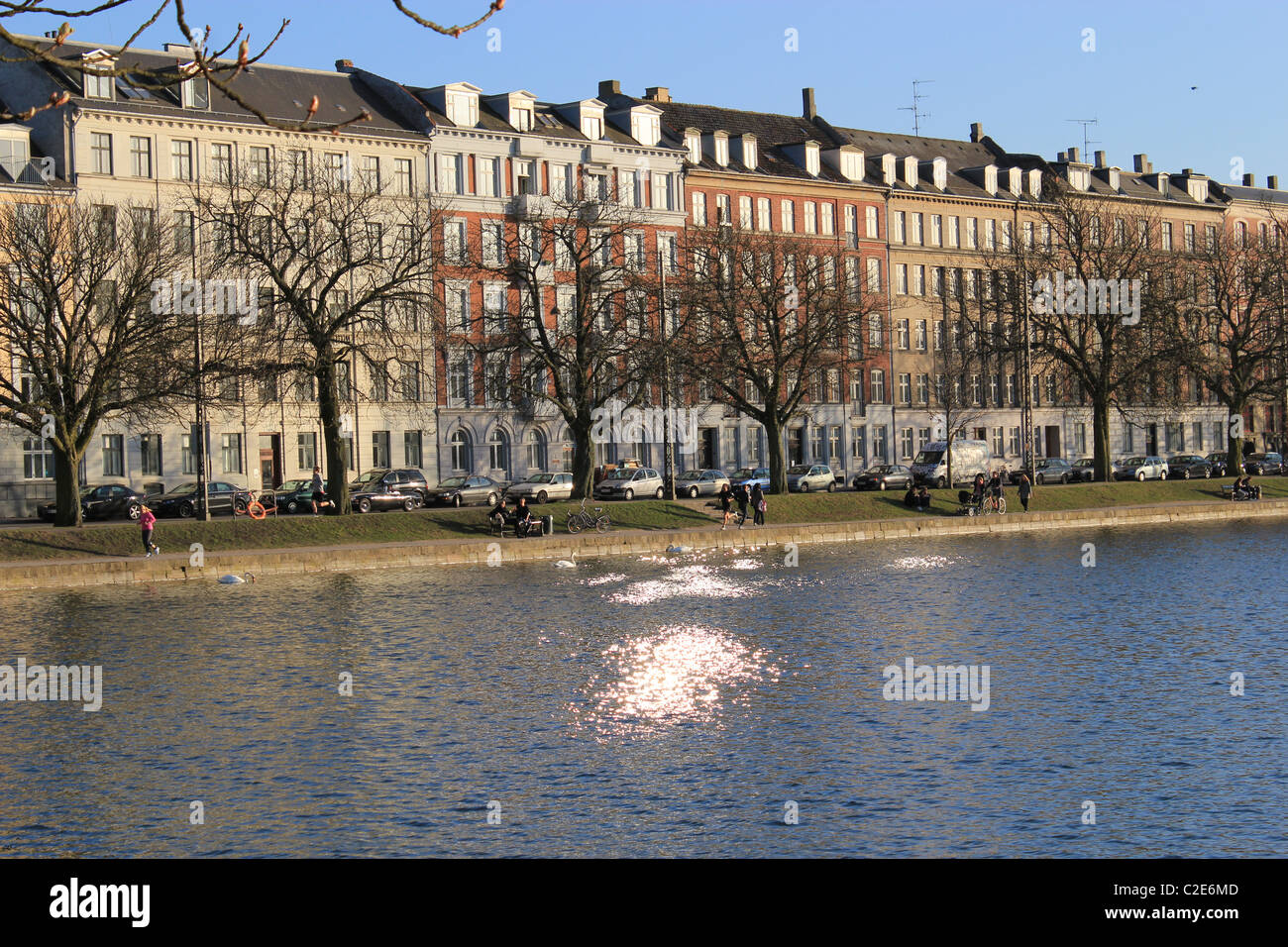 The Lakes during spring in Østerbro district in Copenhagen, Denmark ...