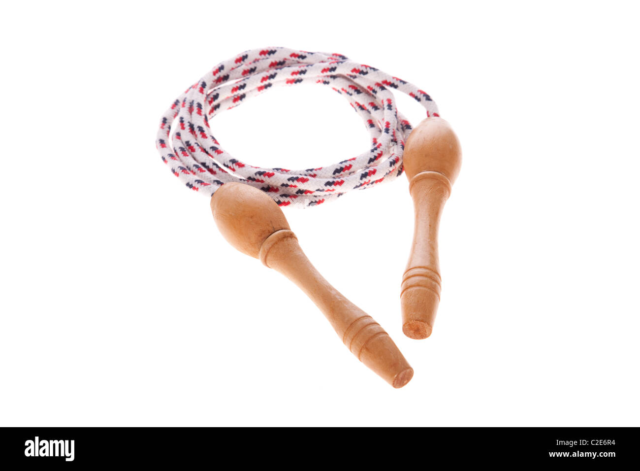 skipping or jump rope isolated on white background Stock Photo - Alamy