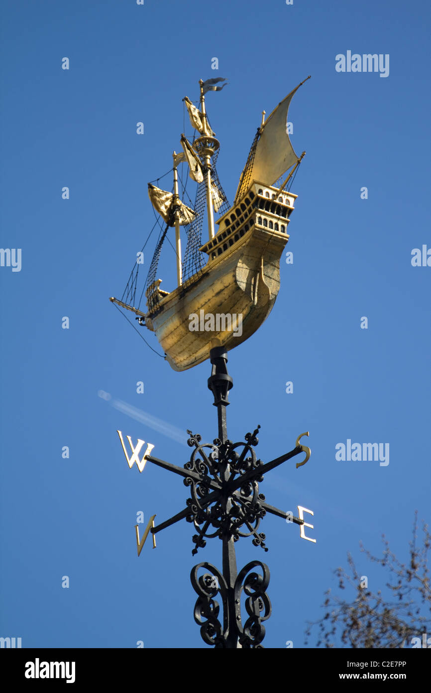 Weathervane on 2 Temple Place, London Gilded copper model of Columbus’s ...
